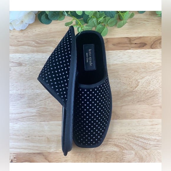 kate spade | Shoes | Kate Spade New York Black Dove Slippers Sz 9 Nwob ...